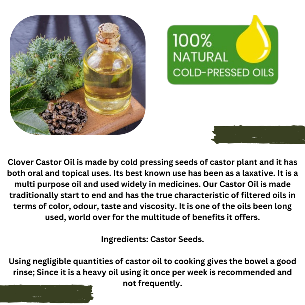 Buy Pure and Organic Castor Oil Online, Genuine Wood Cold Pressed Oils